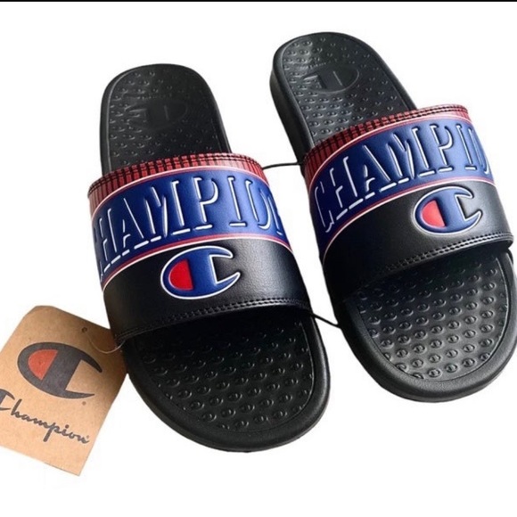 Champion | Shoes | New Champion Super Slide Duo Big Logo Slide Sandals ...